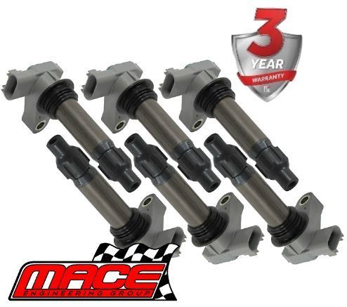 SET OF 6 MACE IGNITION COILS FOR HOLDEN COMMODORE VZ ALLOYTEC LY7 LE0 3.6L V6 AUG 06 ON